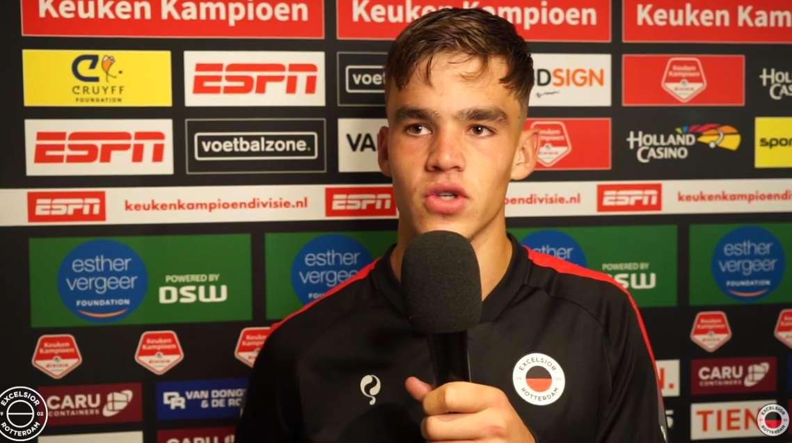 Thijs Dallinga (Excelsior) na overwinning op Jong PSV